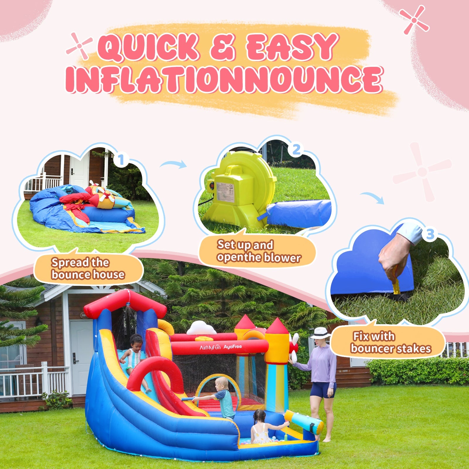 Kid‘s water park outdoor bounce bed – Airmyfun.my